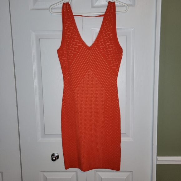 Guess | Dresses | Sexy Orange Form Fitting Guess Dress | Poshmark